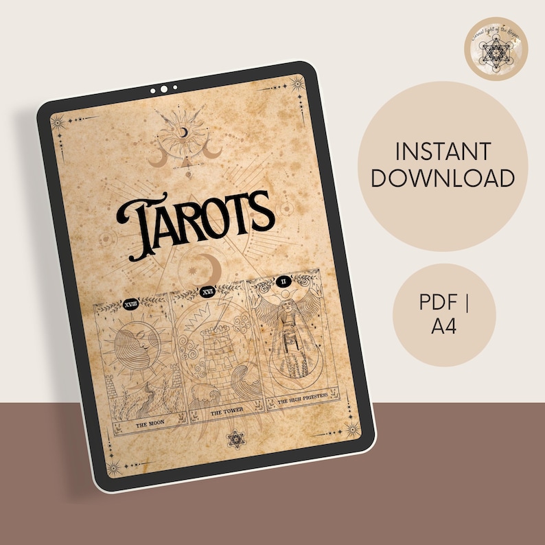 Printable Tarots for Beginners Guide Comprehensive A4 PDF Guide to ...