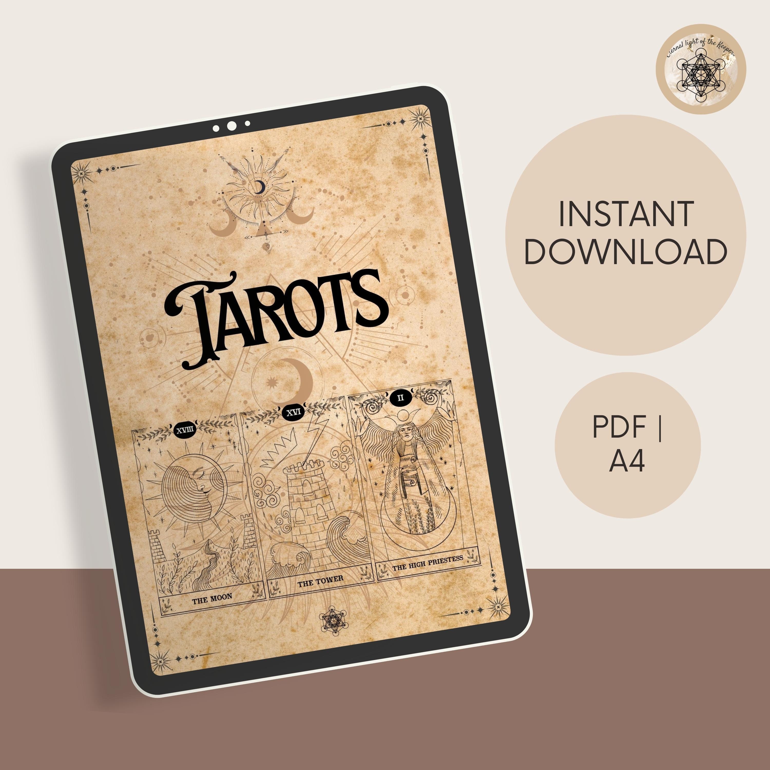 Printable Tarots for Beginners Guide Comprehensive A4 PDF Guide to ...