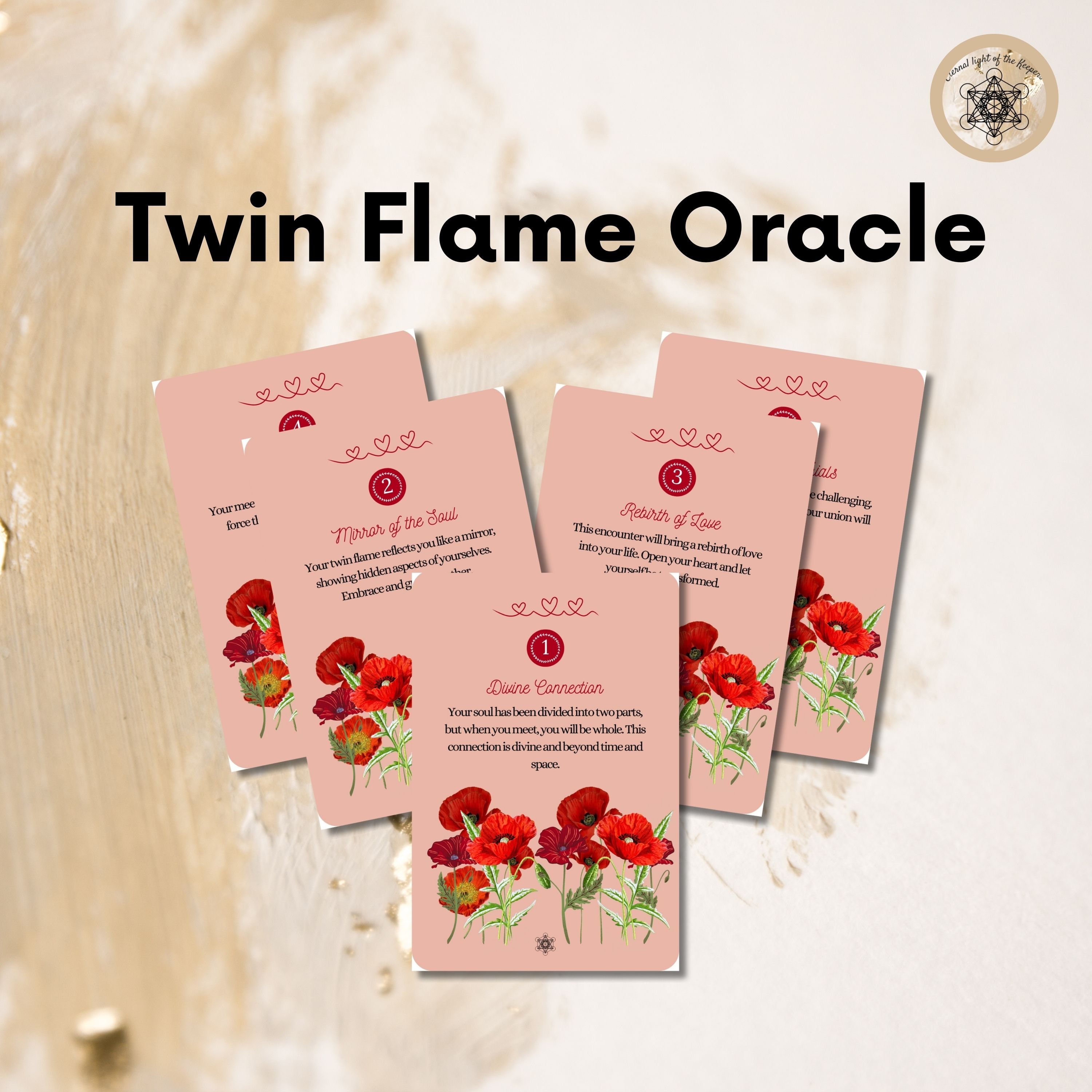 The Twin Flame Oracle Cards, Printable Twin Flame Oracle Deck, Oracle ...
