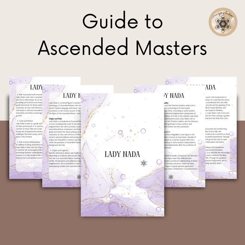 Lady Nada: Guide to Ascended Masters, Spiritual Guidance, Hindu Gods ...