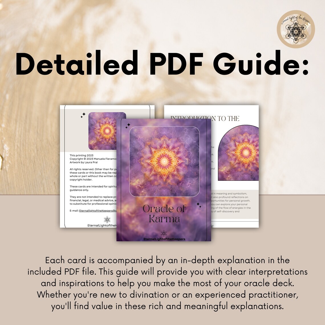Karma Oracle Card Deck, Karmic Reading (printable Oracle Cards & Guide ...