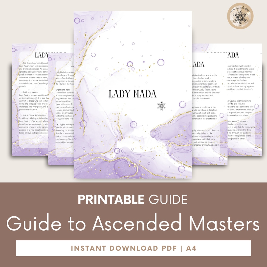 Lady Nada Ascended Master Guide: Spiritual Awakening (PDF Pattern) - Etsy