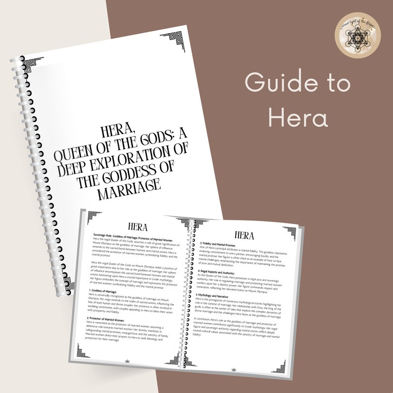 Hera, reina de los dioses, guía de la mitología griega (PDF, descarga instantánea). - Etsy España