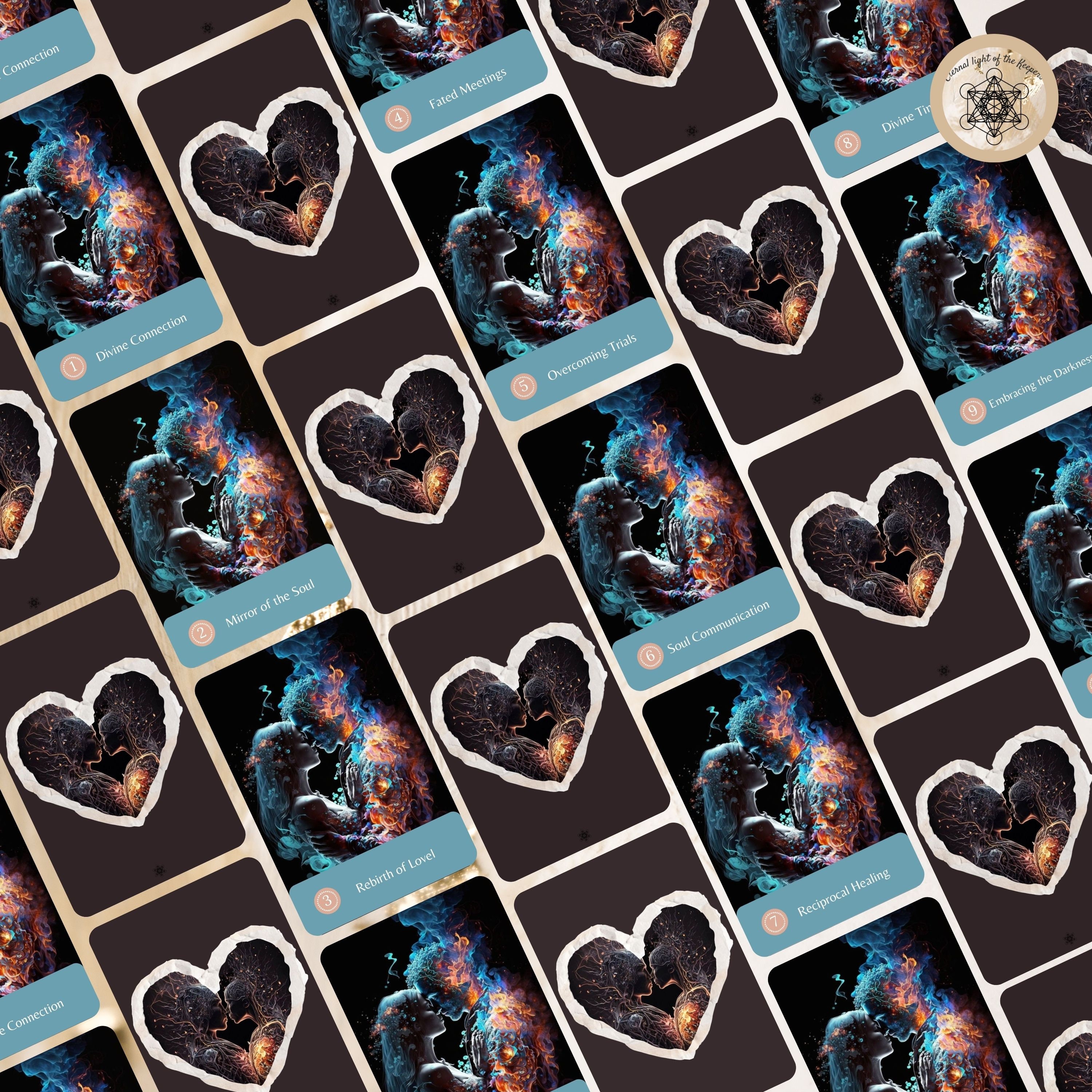 The Twin Flame Oracle Cards, Printable Twin Flame Oracle Deck, Oracle ...