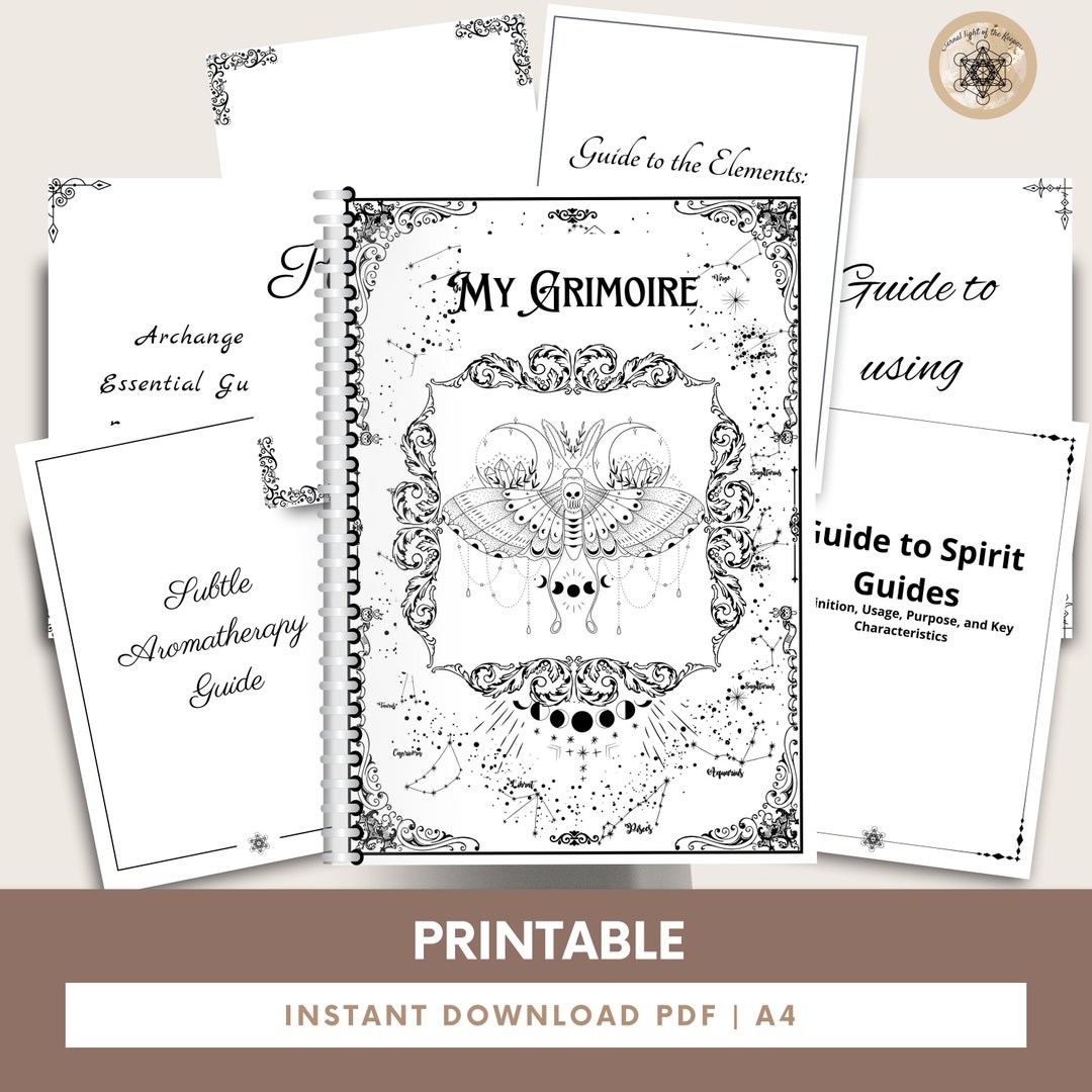 Printable Grimoire Pages, Digital Grimoire, Grimoire Pages, Grimoire ...