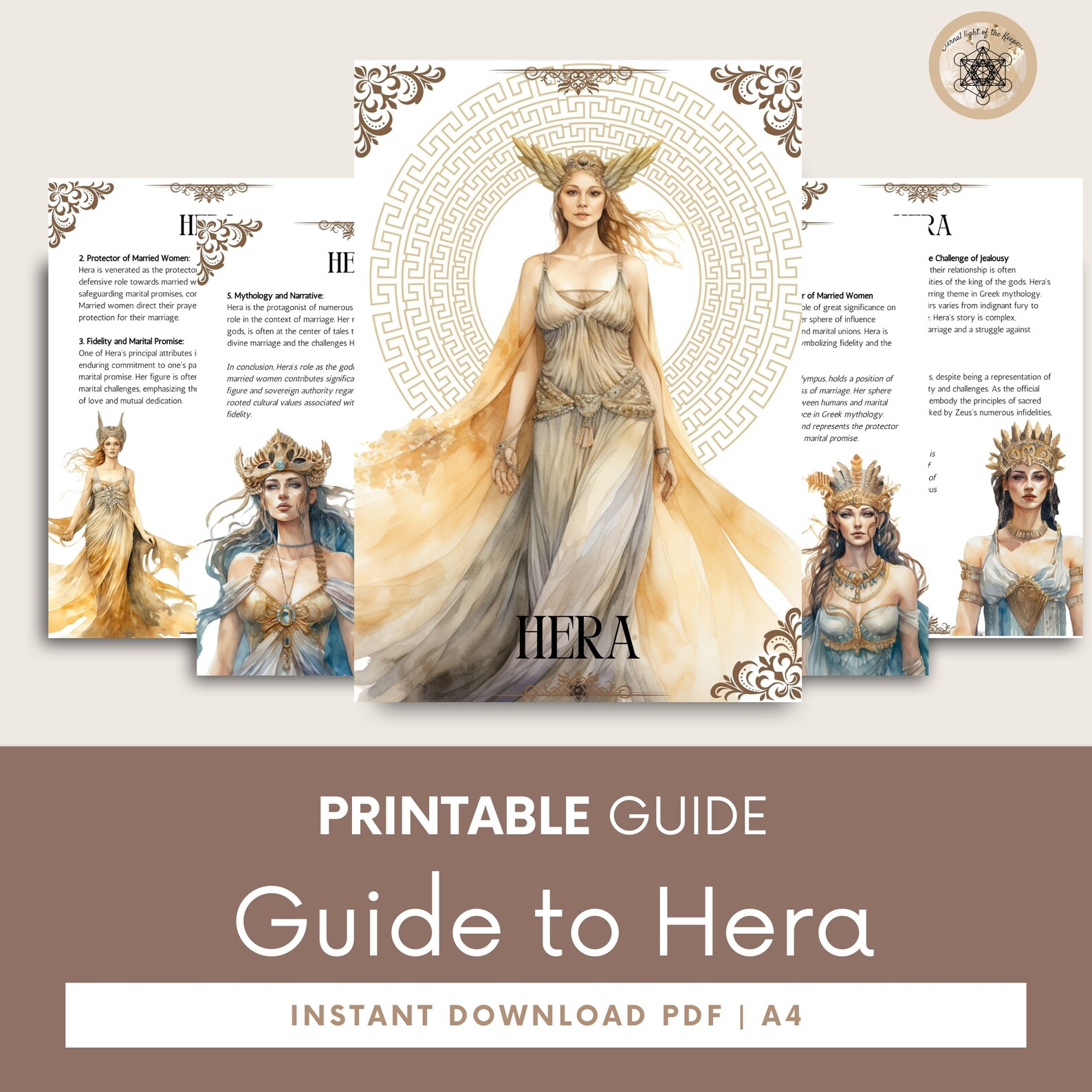 Hera, Queen of Gods, Greek Mythology Guide (PDF). - Etsy