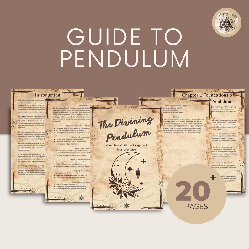 Printable Guide to Pendulum Pendulum PDF Download for Intuition Enhancement, Pendulum Guide With ...