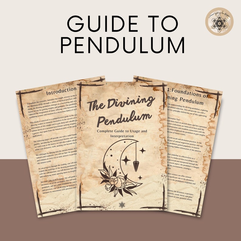 Printable Guide to Pendulum Pendulum PDF Download for Intuition Enhancement, Pendulum Guide With ...