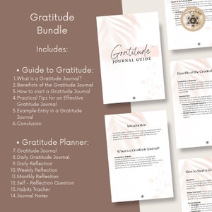 BUNDLE: Gratitude Planner Gratitude Journal Guide, Daily Gratitude ...