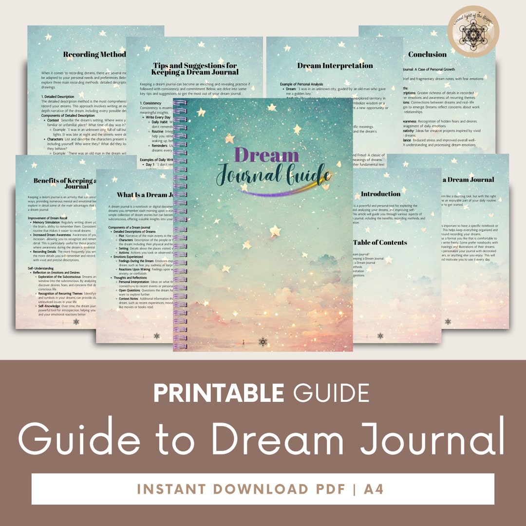 Complete Guide to the Dream Journal - Dream Diary, Dream Book, Sleep ...