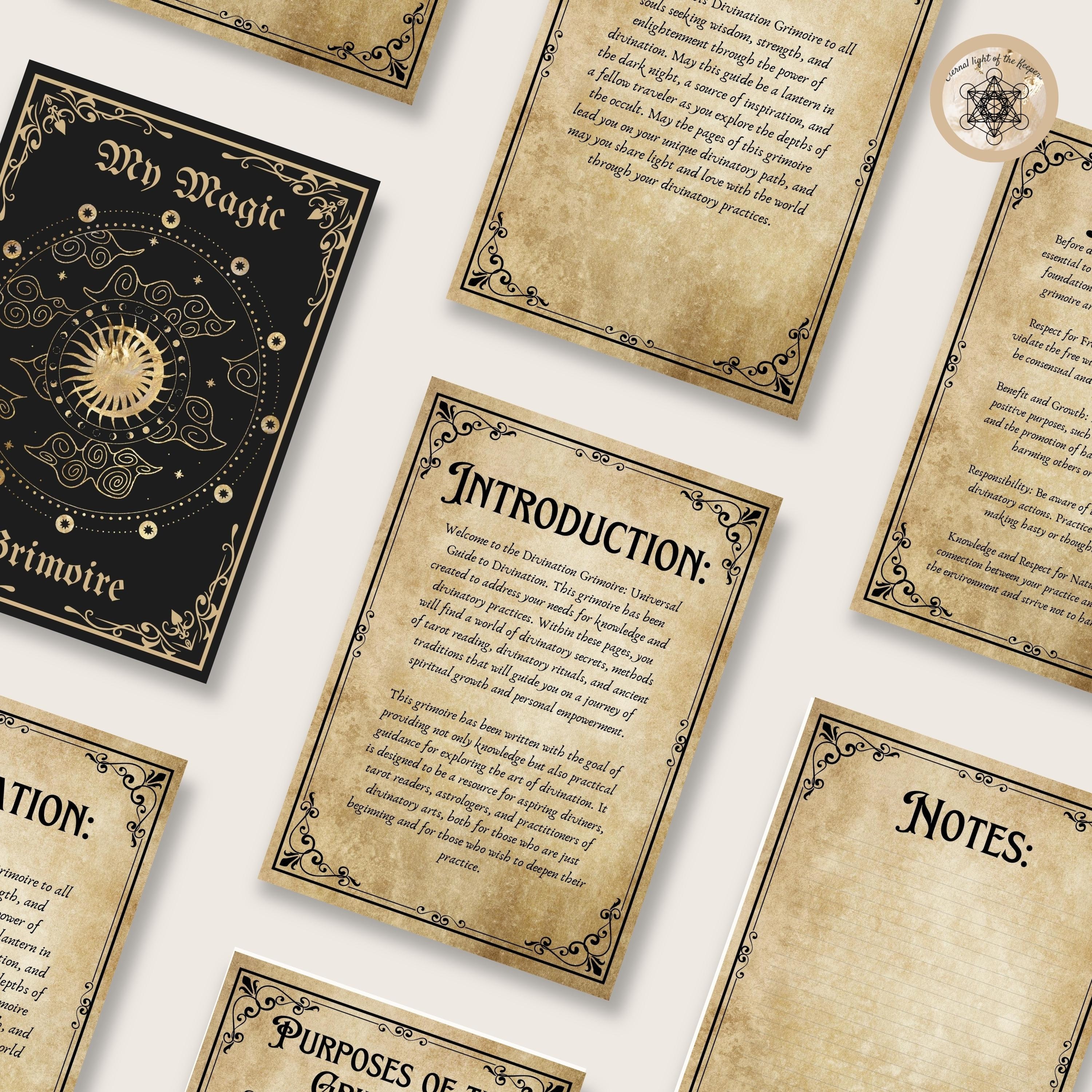 Printable Grimoire Pages Digital Grimoire Grimoire Pages - Etsy