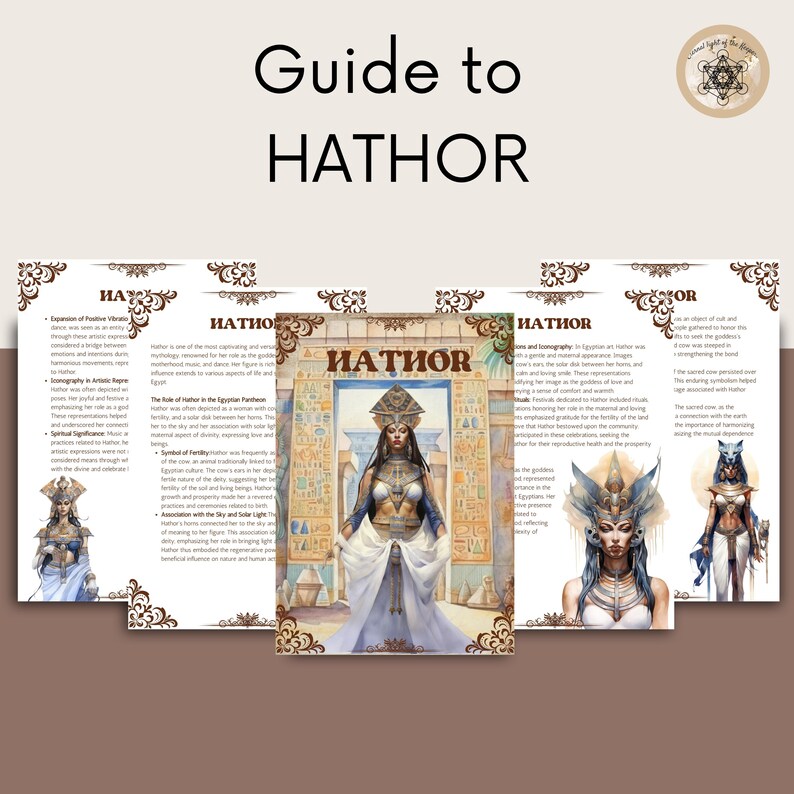 Hathor Guide, Egyptian Goddess, Ancient Mythology (PDF) - Etsy