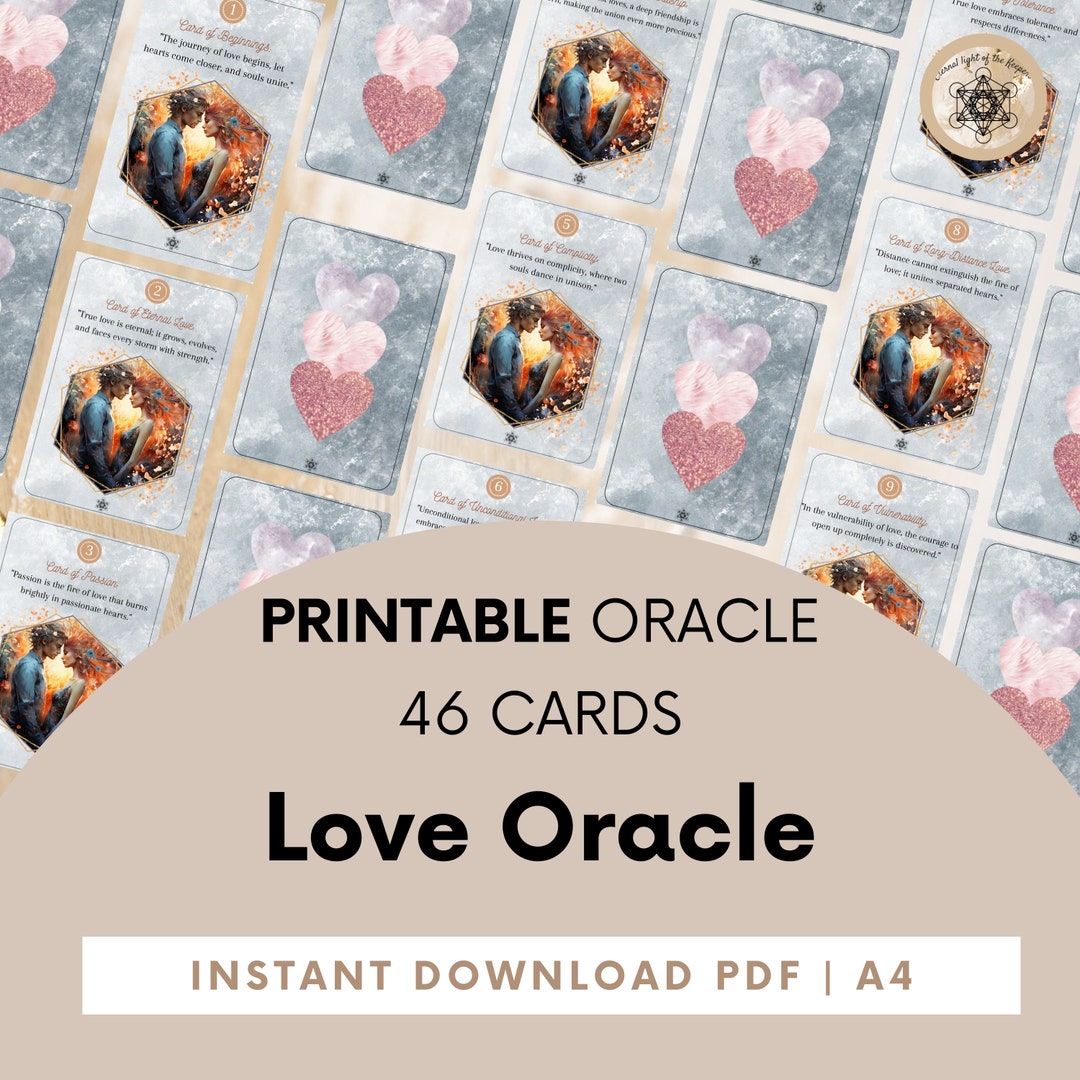The Love Oracle Cards, Printable Love Oracle Deck, Oracle Cards PDF ...