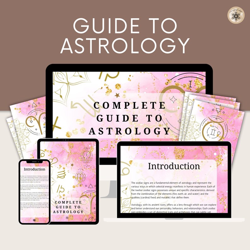 Printable Astrology Guide Detailed Zodiac PDF Workbook & Journal for ...
