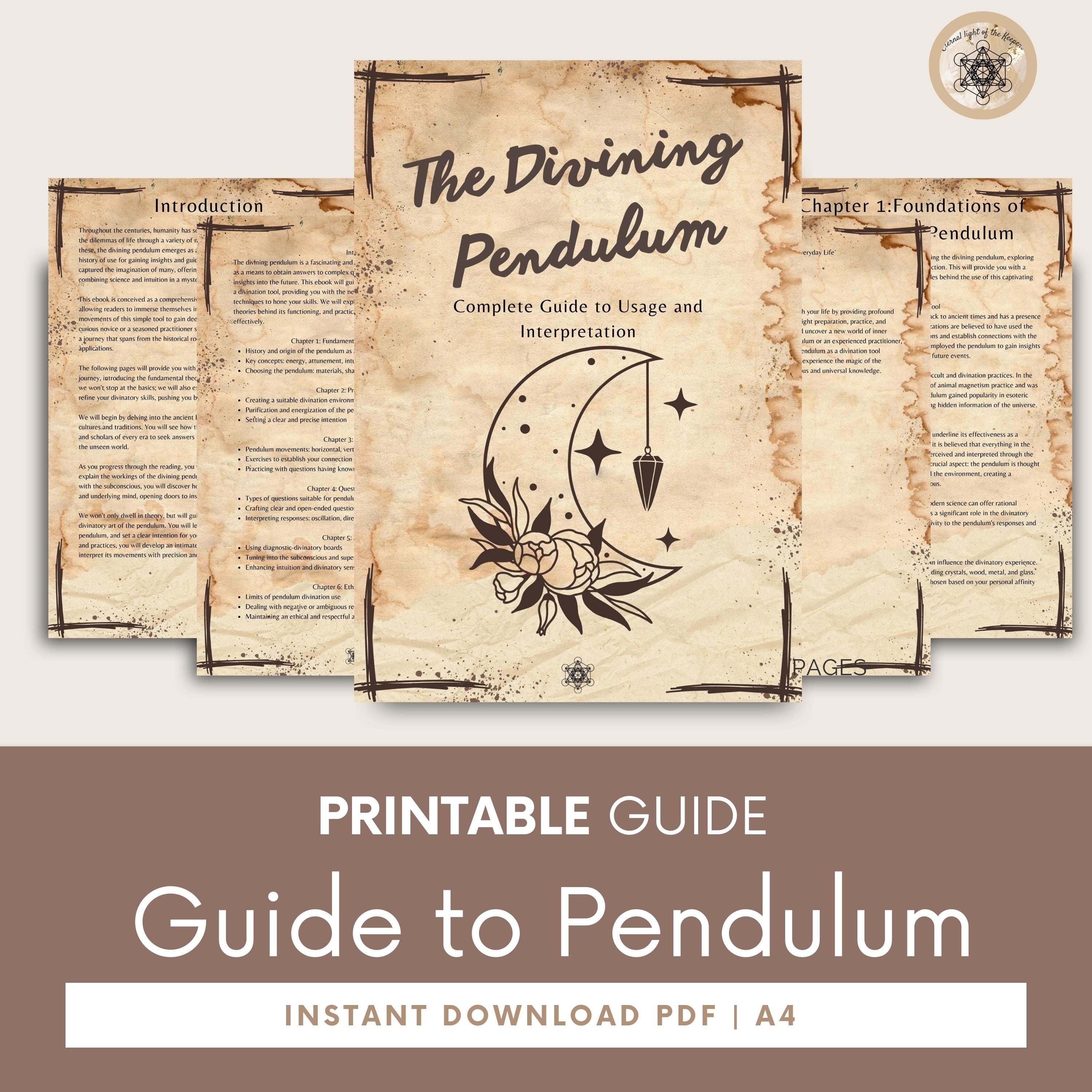 Printable Guide to Pendulum Pendulum PDF Download for Intuition ...