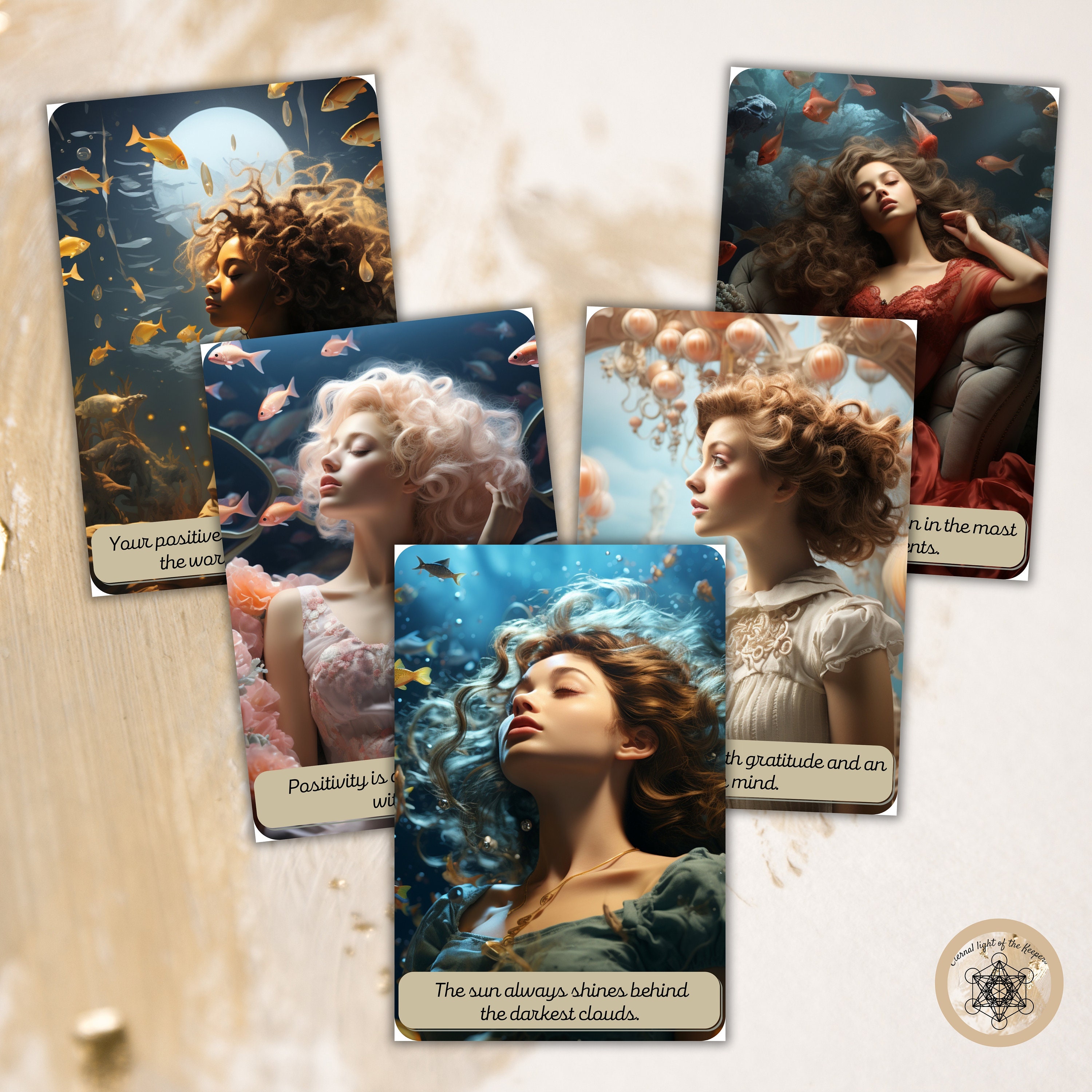 Positive Affirmations Oracle Cards, Printable Mindfulness Deck (PDF ...