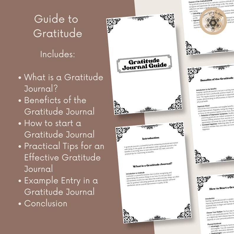 Gratitude Journal Guide: Benefits, Uses, How-to (digital A4 Manual). - Etsy