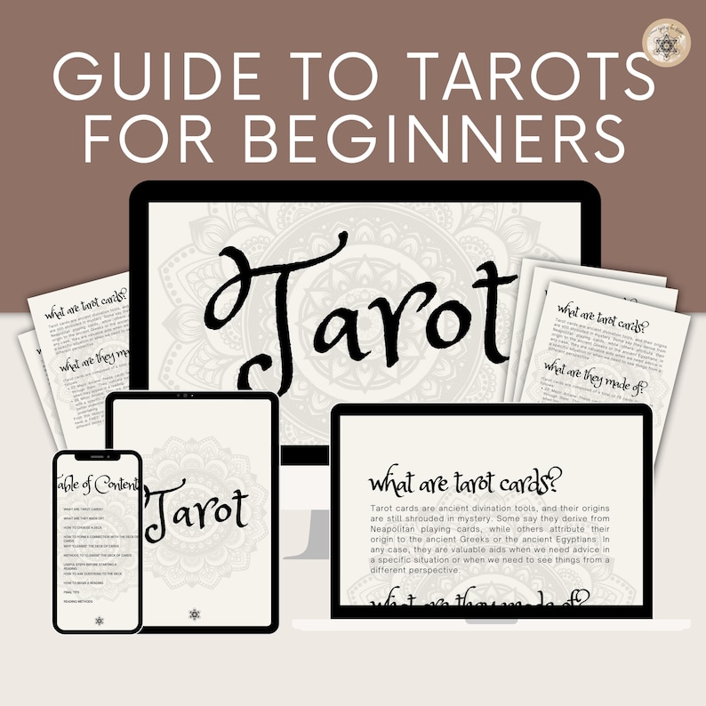 Printable Tarots for Beginners Guide Comprehensive A4 PDF Guide to ...