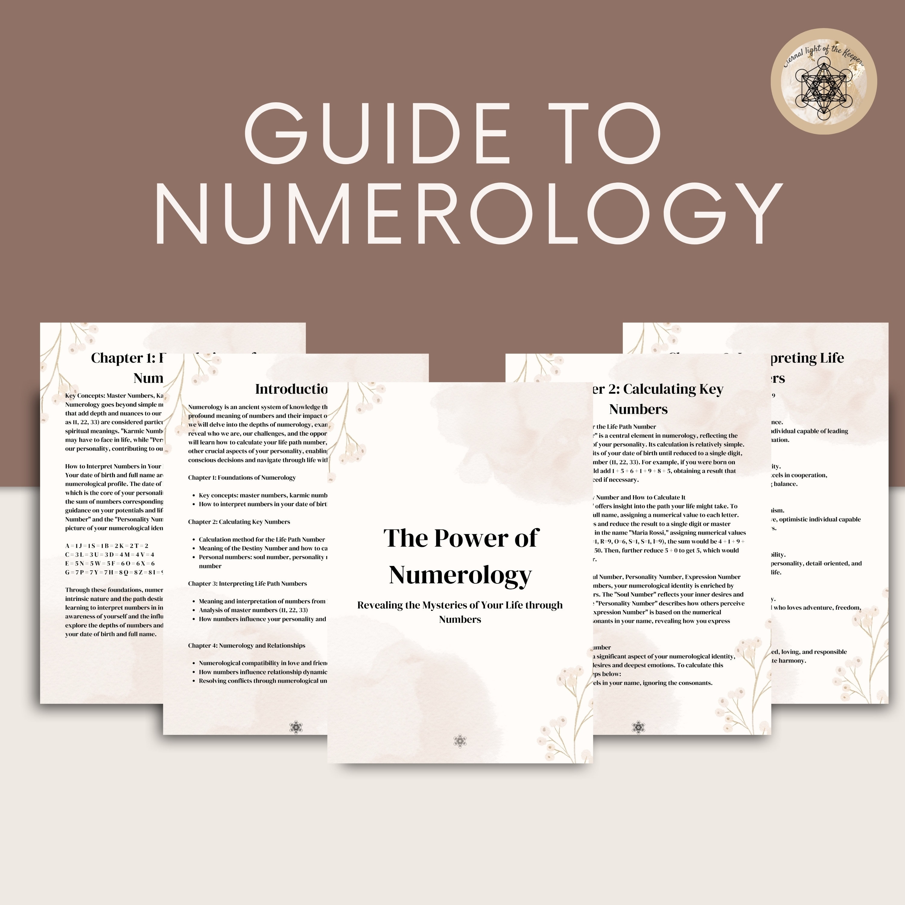 Numerology Guide, Printable Numerology Guide, Learn Numerology, Number ...
