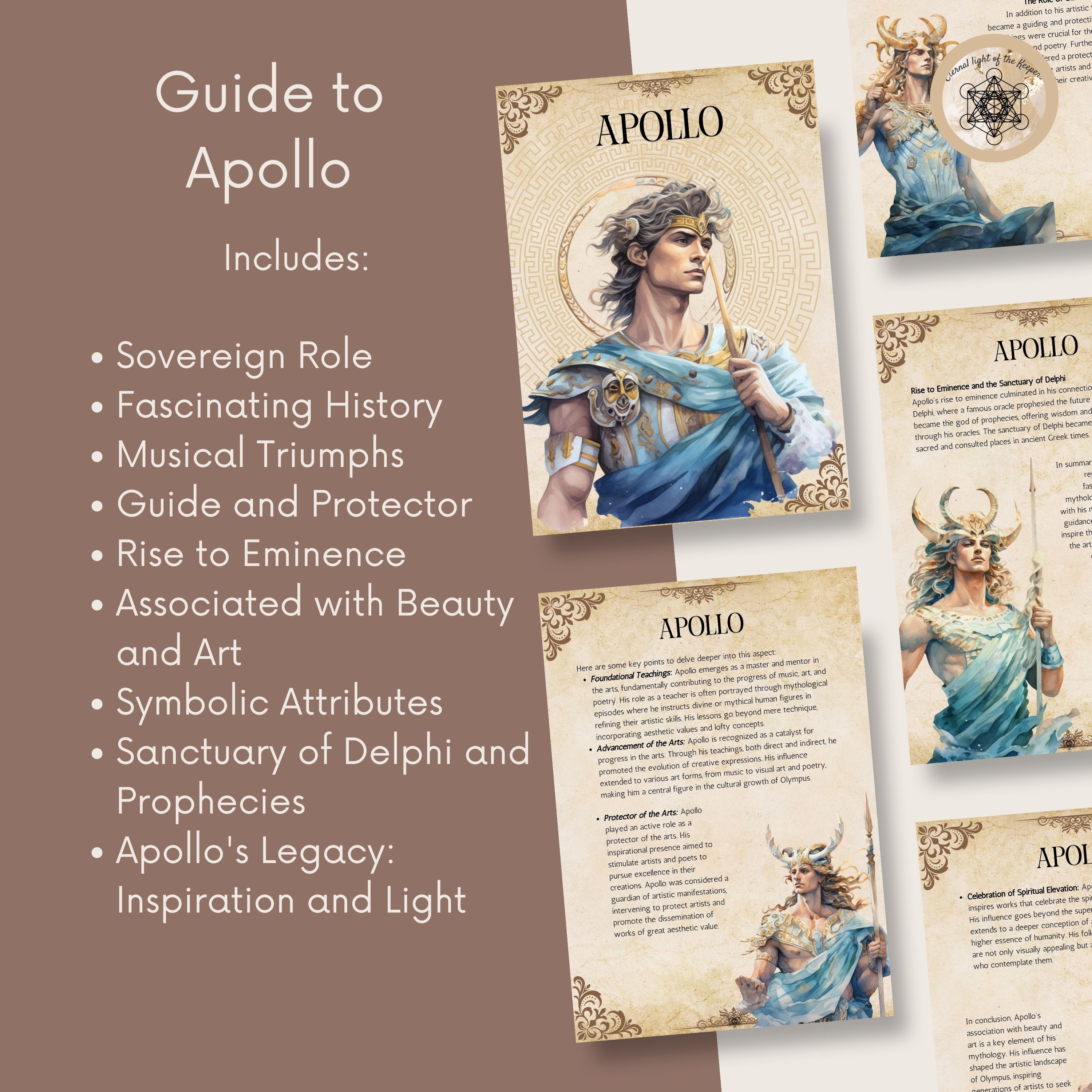 Apollo, Greek God Digital Guide (PDF). - Etsy