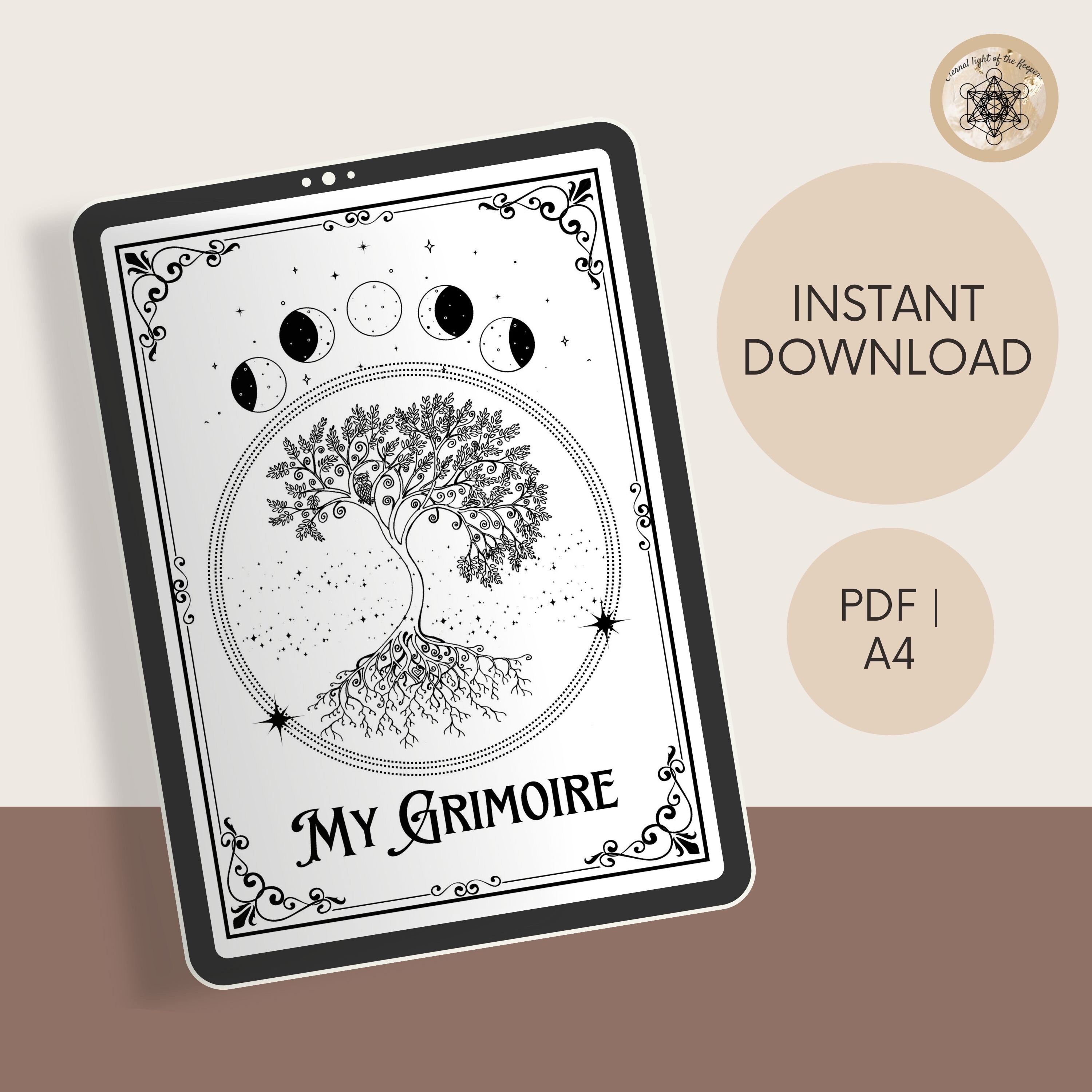 Printable Grimoire Pages, Digital Grimoire, Grimoire Pages, Grimoire ...