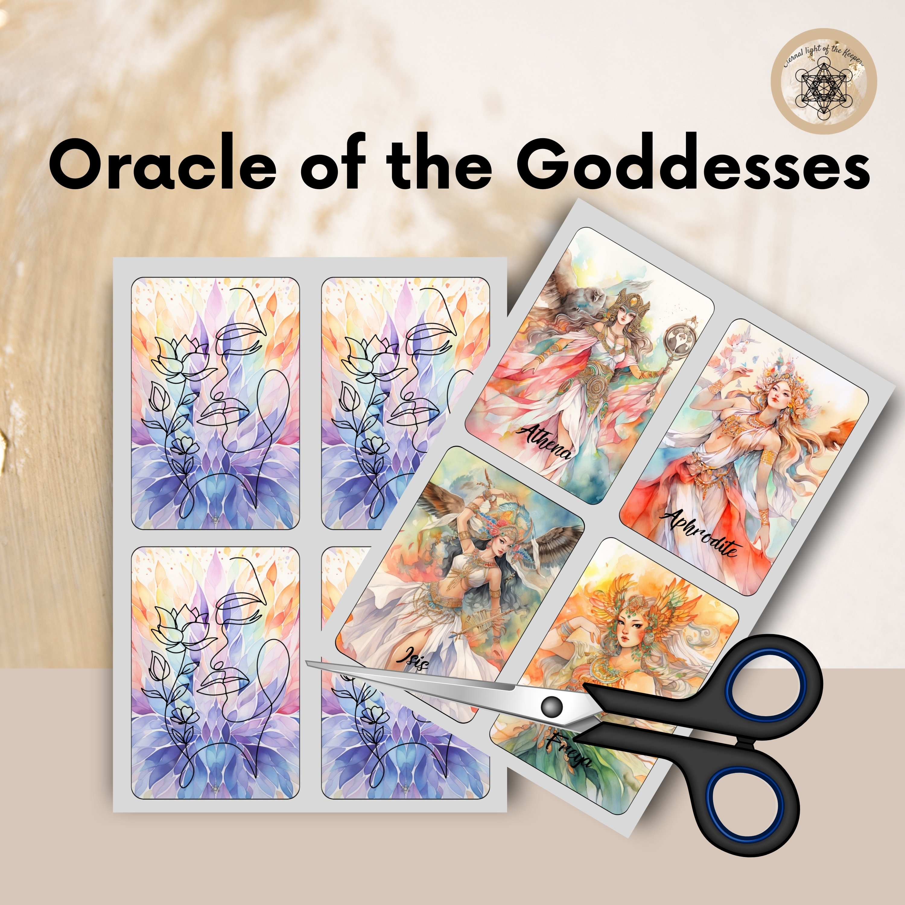Goddess Oracle Card Deck, Divine Feminine Energy (printable). - Etsy