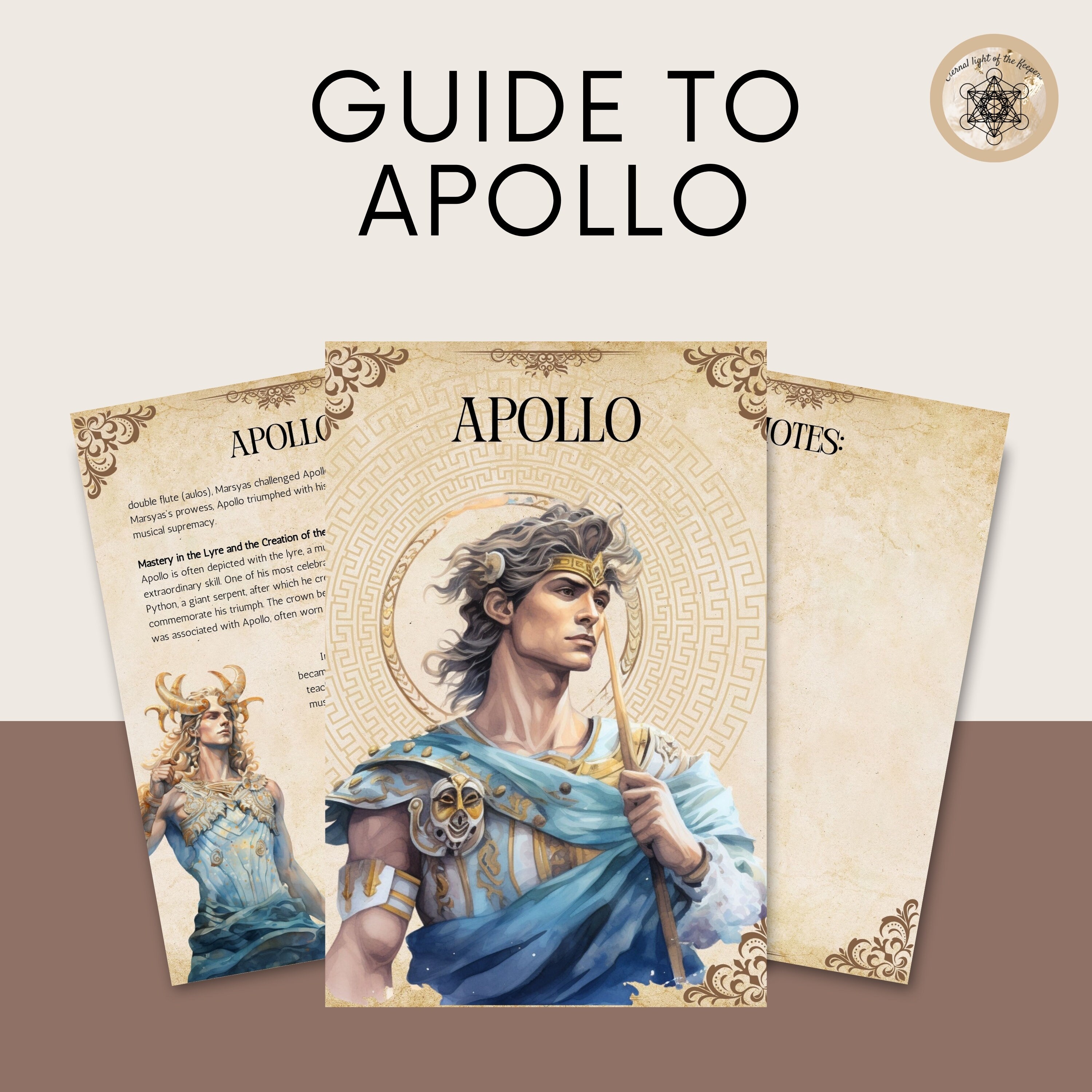 Apollo, Greek God Digital Guide (PDF). - Etsy