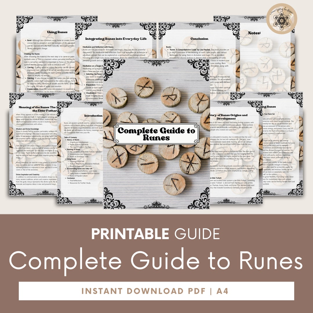Printable Runes, Runes for Beginners, Celtic Runes, Magic Runes, Runes ...