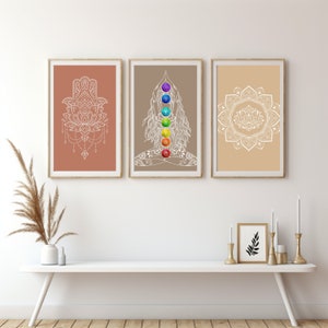 Bundle Printable Chakra Poster, 7 Chakras Yoga Artwork, Meditation ...