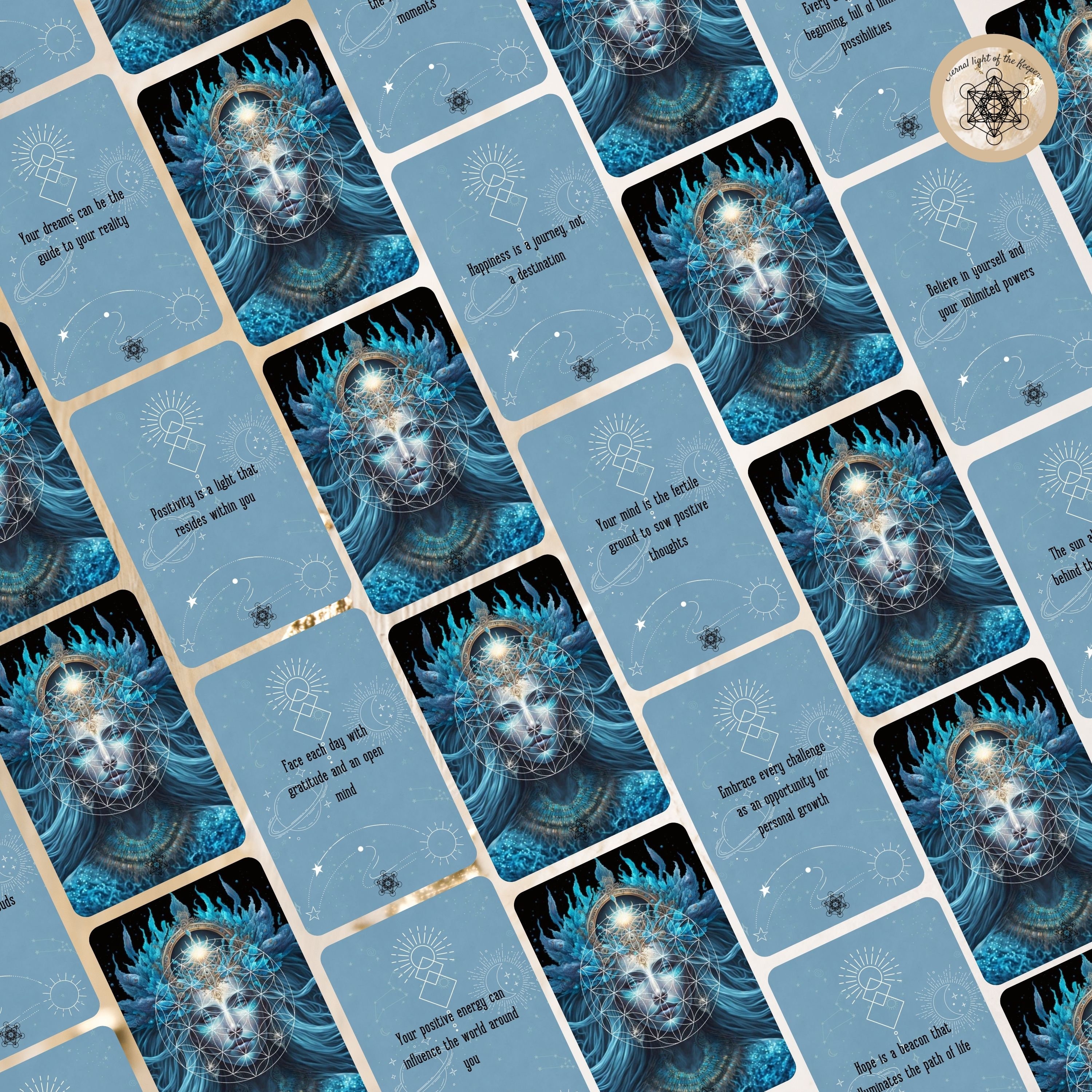 Positive Affirmations Oracle Cards, Printable Card Deck PDF Guide ...