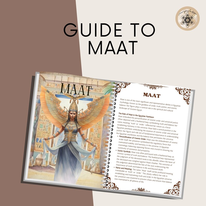 Maat, Egyptian Goddess Guide, Ancient Hieroglyphics (PDF) - Etsy