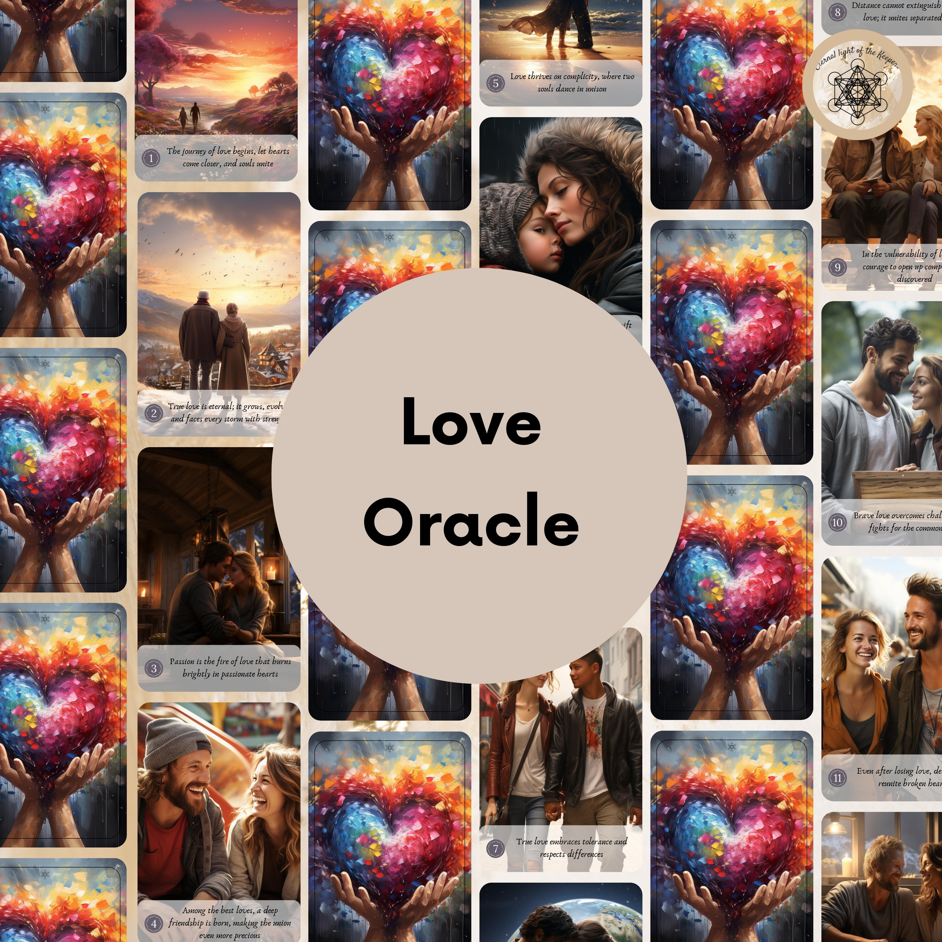 The Love Oracle Cards, Printable Love Oracle Deck, Oracle Cards + PDF ...