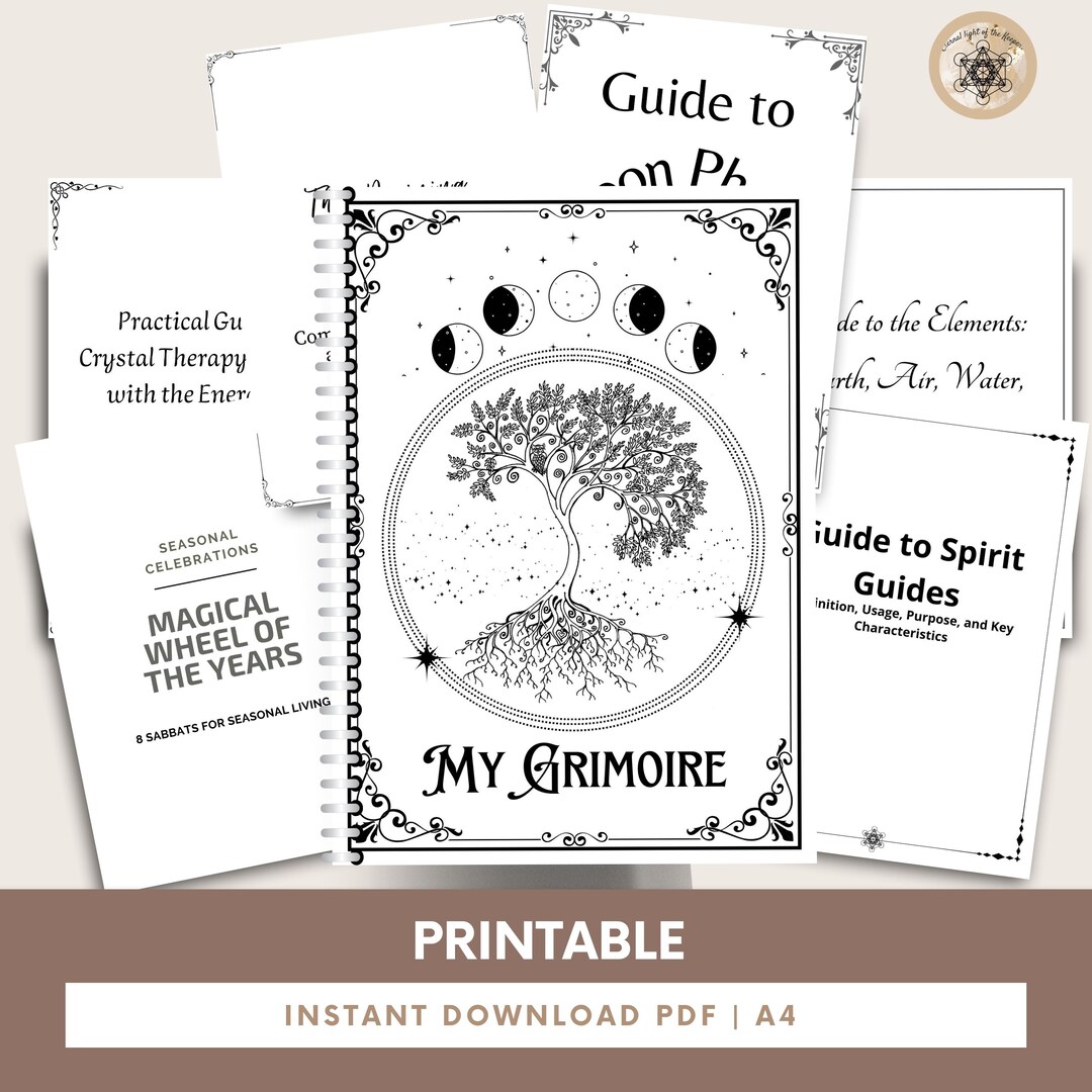 Printable Grimoire Pages, Digital Grimoire, Grimoire Pages, Grimoire Printable, Grimoire Book ...