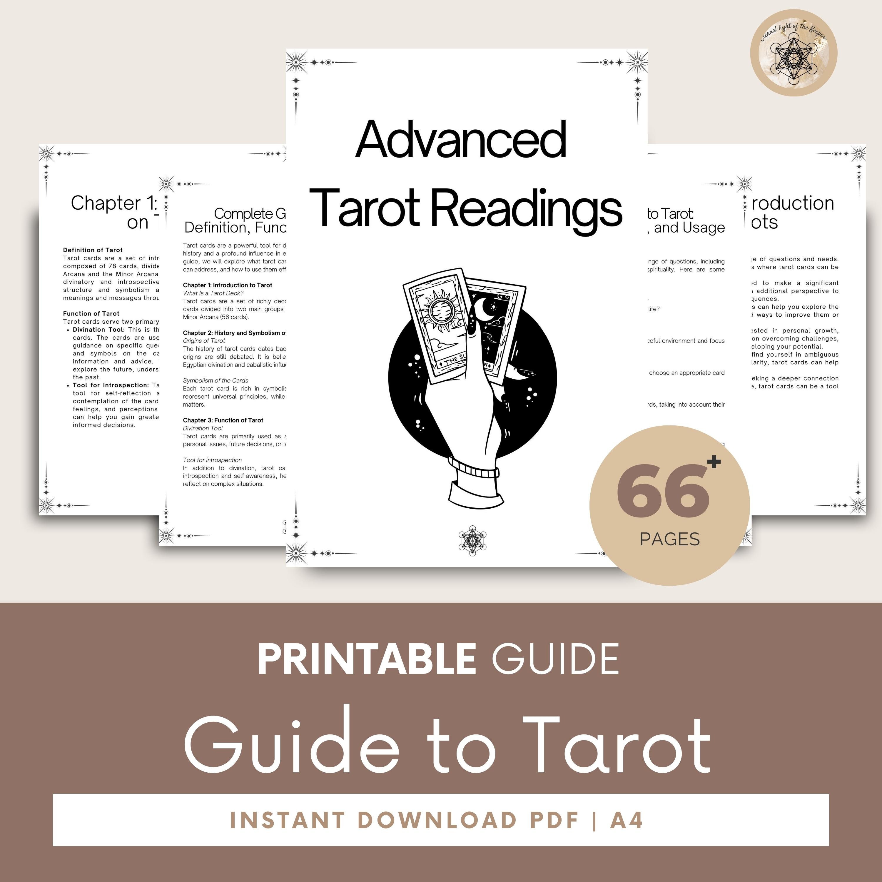Printable Tarots Guide Engaging PDF Guide on Tarot Card Reading, Guide ...