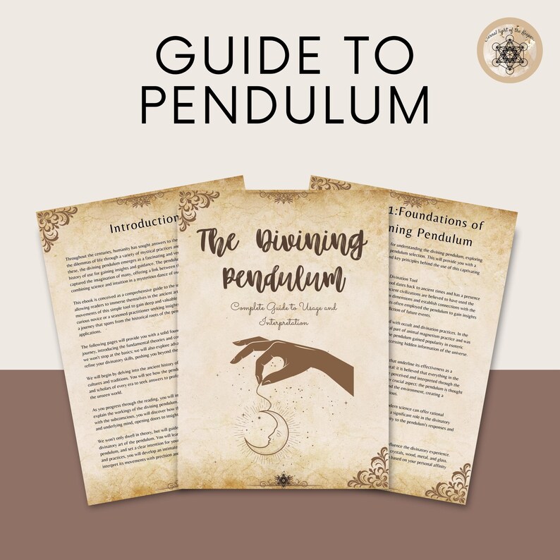 Pendulum Divination Guide – Printable PDF With Board. - Etsy