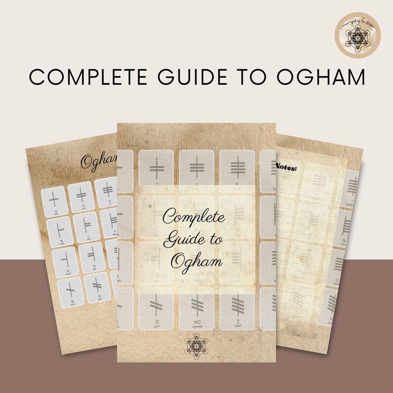 Ogham Divination Guide, Celtic Alphabet, Witchcraft BOS Page (digital ...