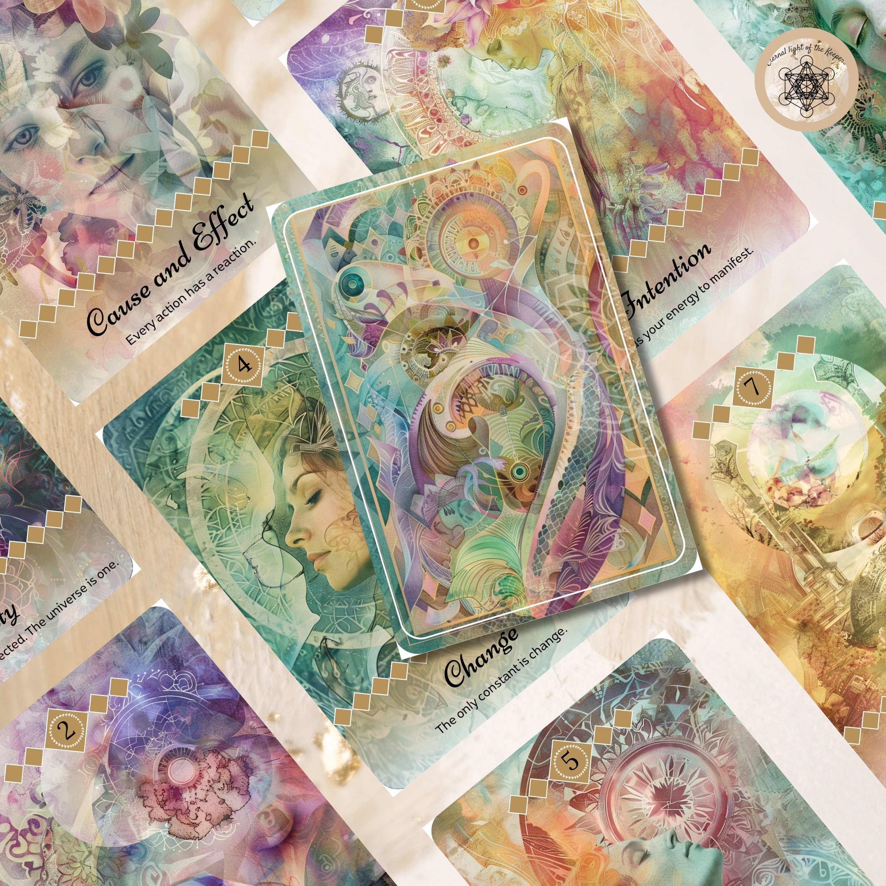 Universal Law Oracle Cards, Divination, Spiritual Guidance (digital ...