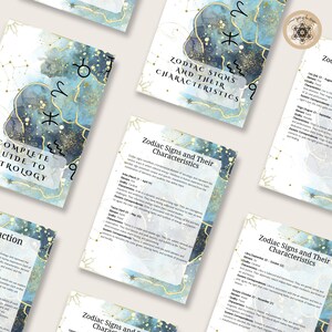 Printable Astrology Guide - Detailed Zodiac PDF Workbook & Journal for ...