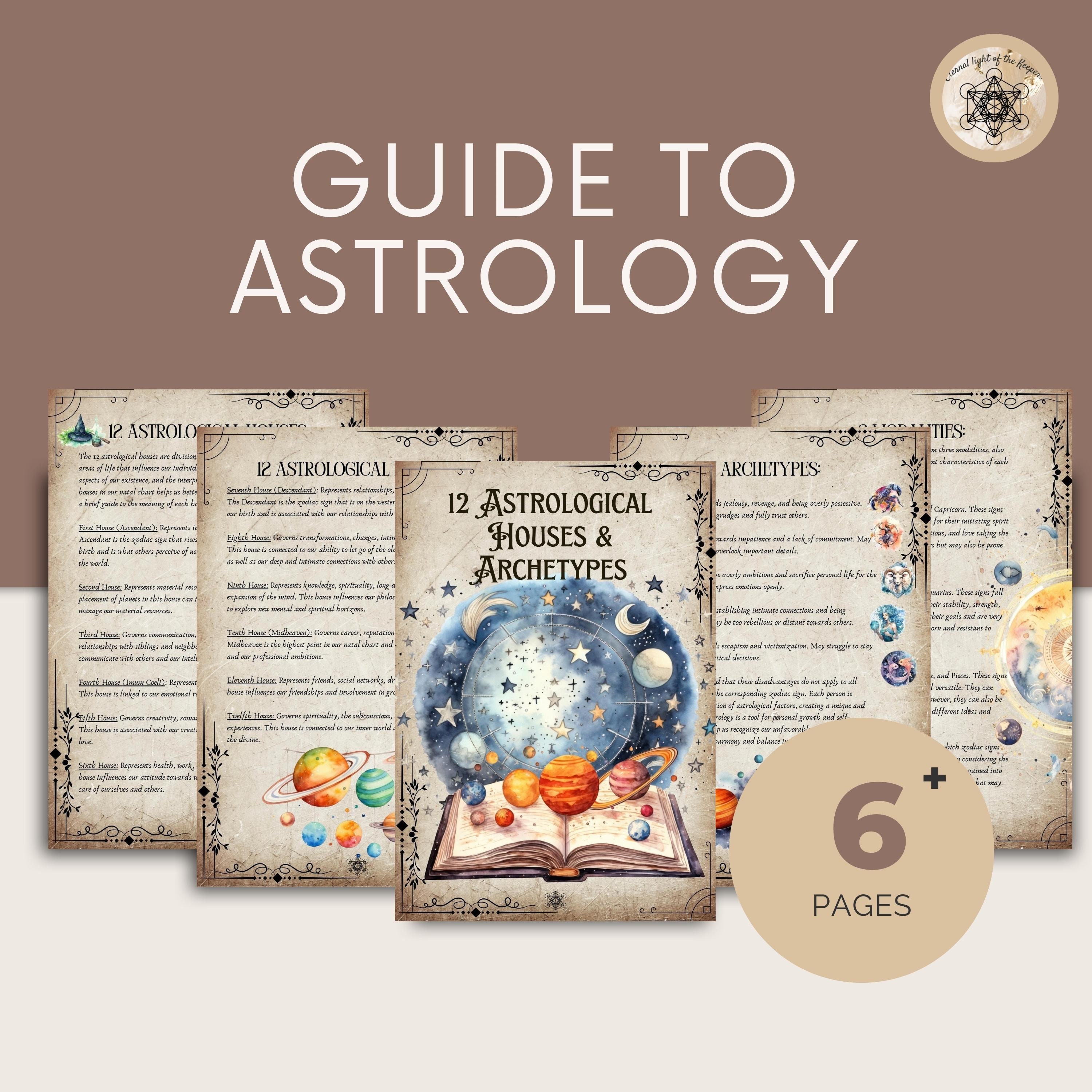 Printable Astrology Guide - Houses, Archetypes, and Modes (PDF). - Etsy