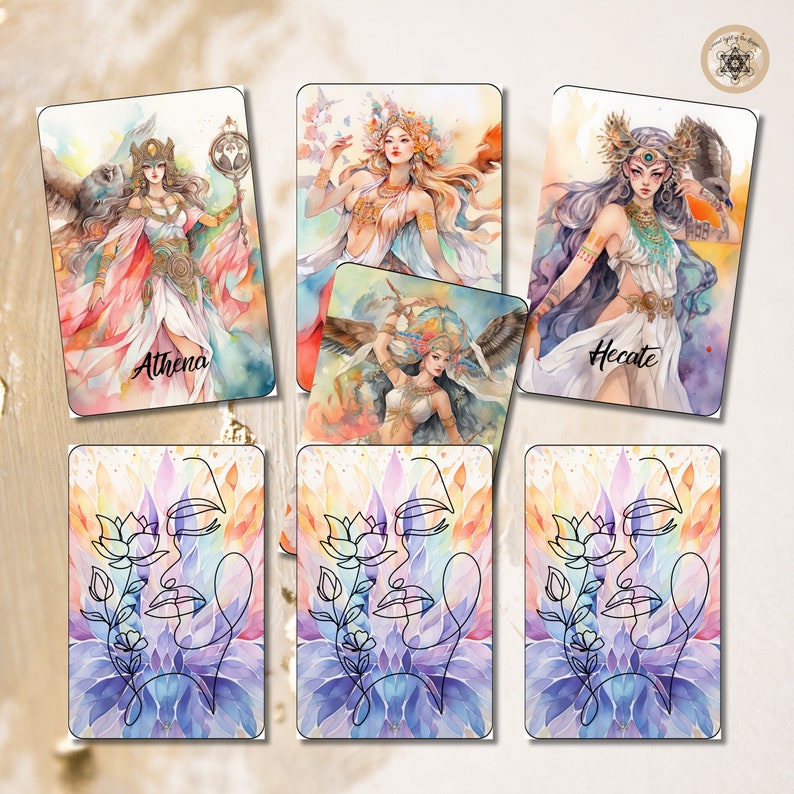 Goddess Oracle Card Deck, Divine Feminine Energy (printable). - Etsy