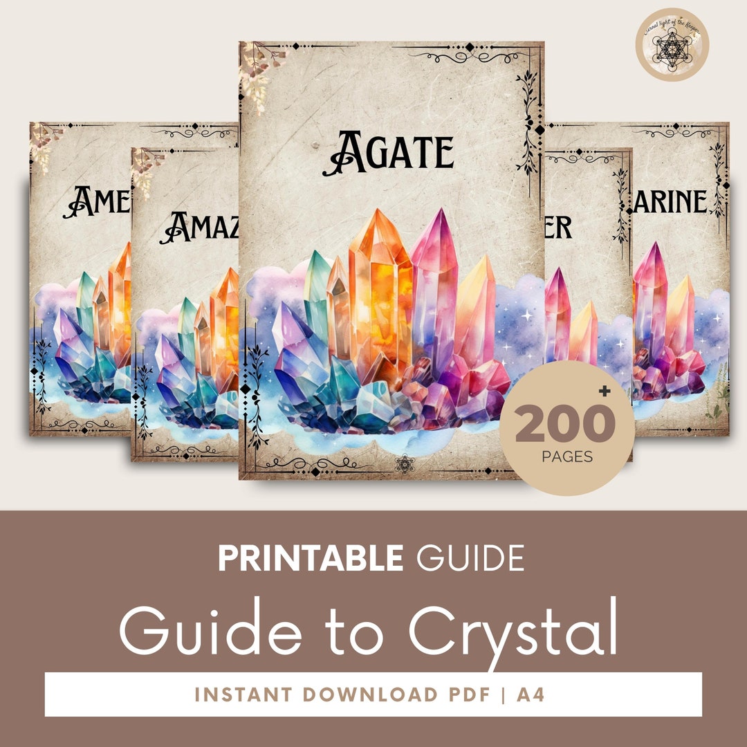 Printable Guide to Crystal and Gemstone Therapy: Comprehensive A4 PDF ...