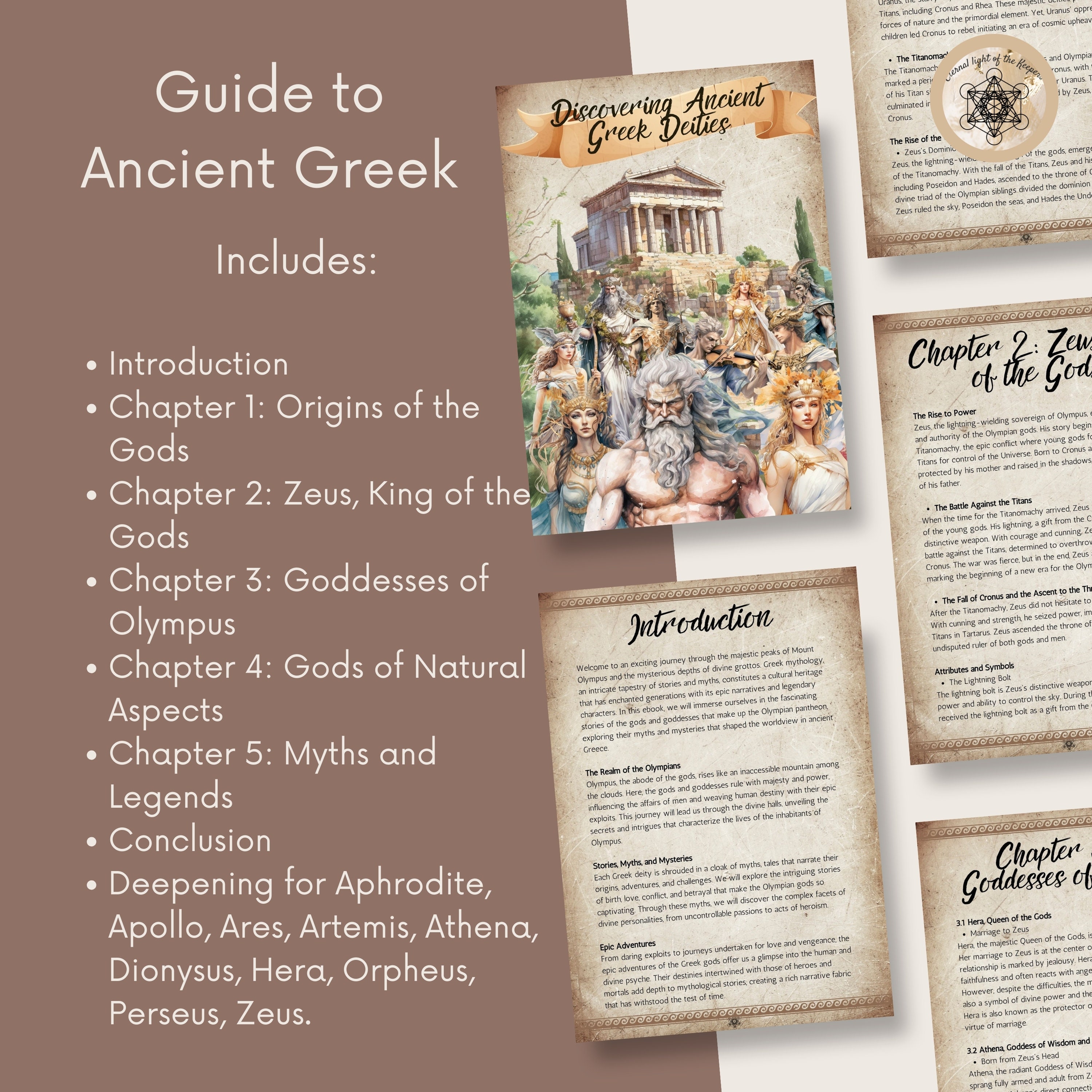Ancient Greek Deities Digital Guide, Mythology Grimory Pages (PDF). - Etsy