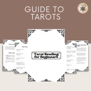 Printable Tarots for Beginners Guide - Comprehensive A4 PDF Guide to ...