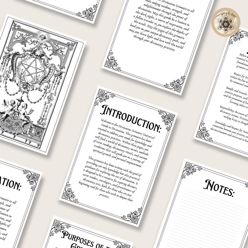 Printable Grimoire Pages, Digital Grimoire, Grimoire Pages, Grimoire Printable, Grimoire Book ...