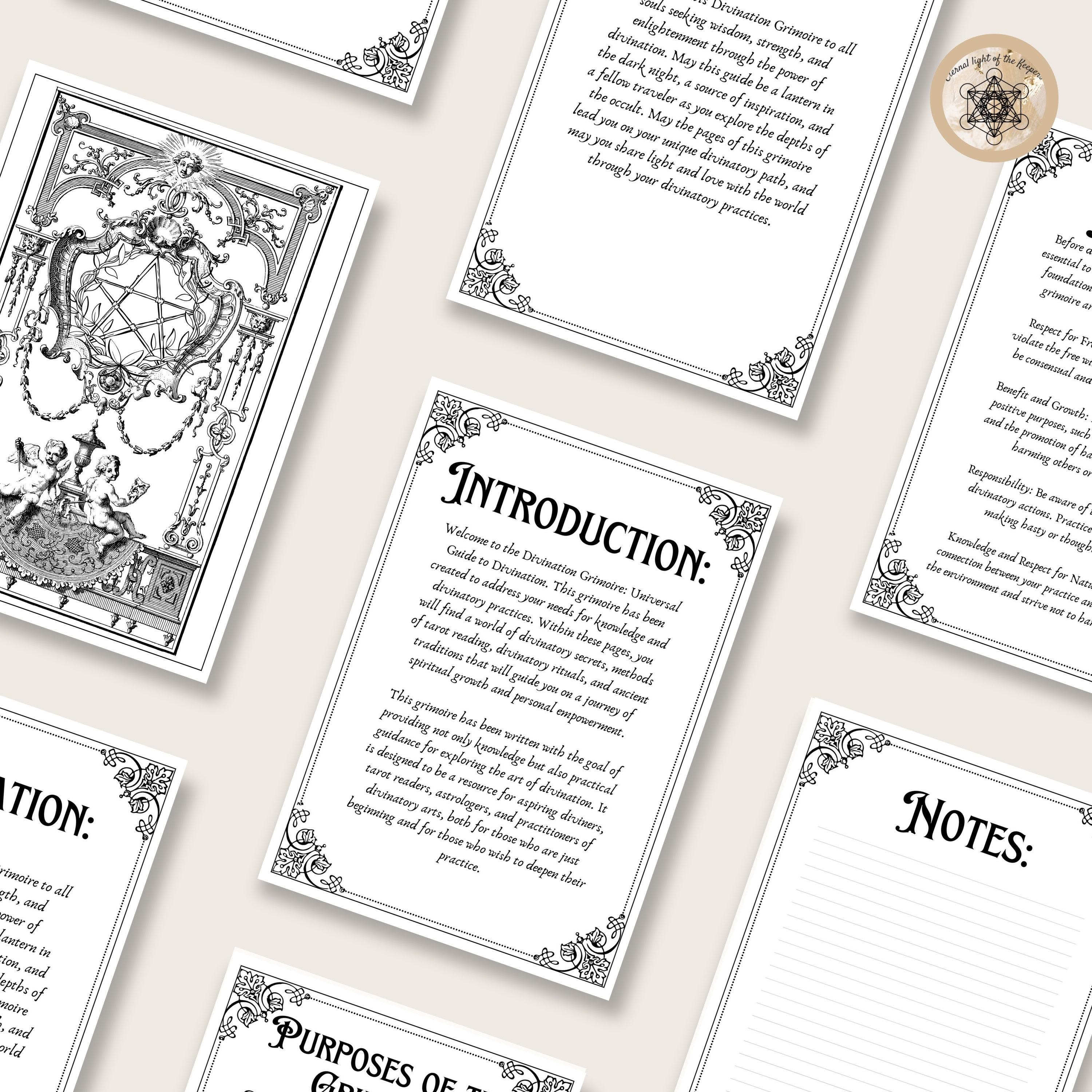 Printable Grimoire Pages, Digital Grimoire, Grimoire Pages, Grimoire ...