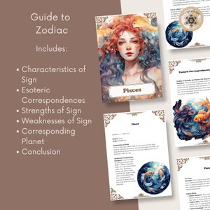 Pisces Zodiac Sign Astrology Guide, Comprehensive Horoscope (printable ...