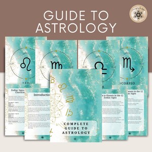 Printable Astrology Guide Detailed Zodiac PDF Workbook & Journal for ...
