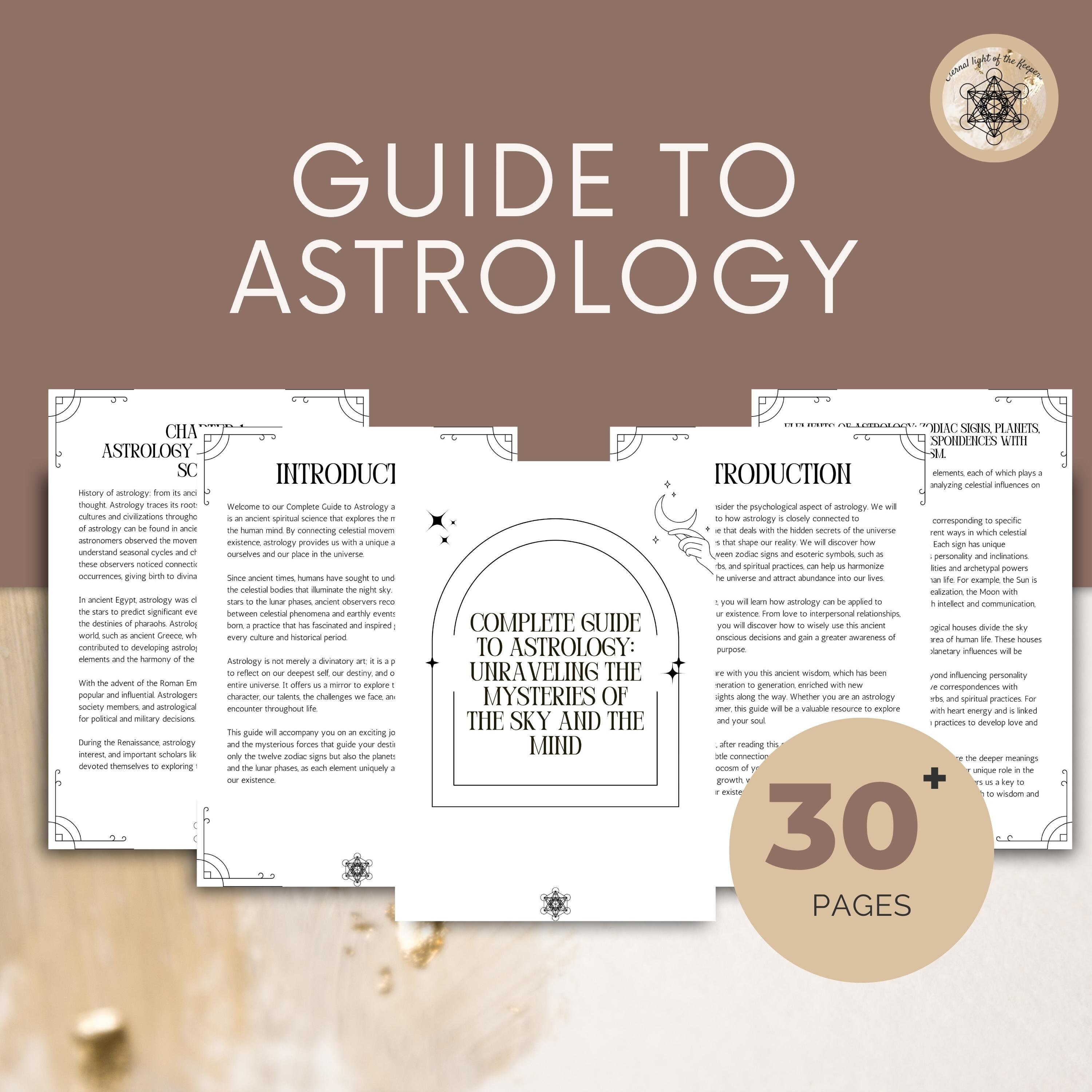 Printable Astrology Guide Detailed Astrology PDF Workbook & Journal for ...