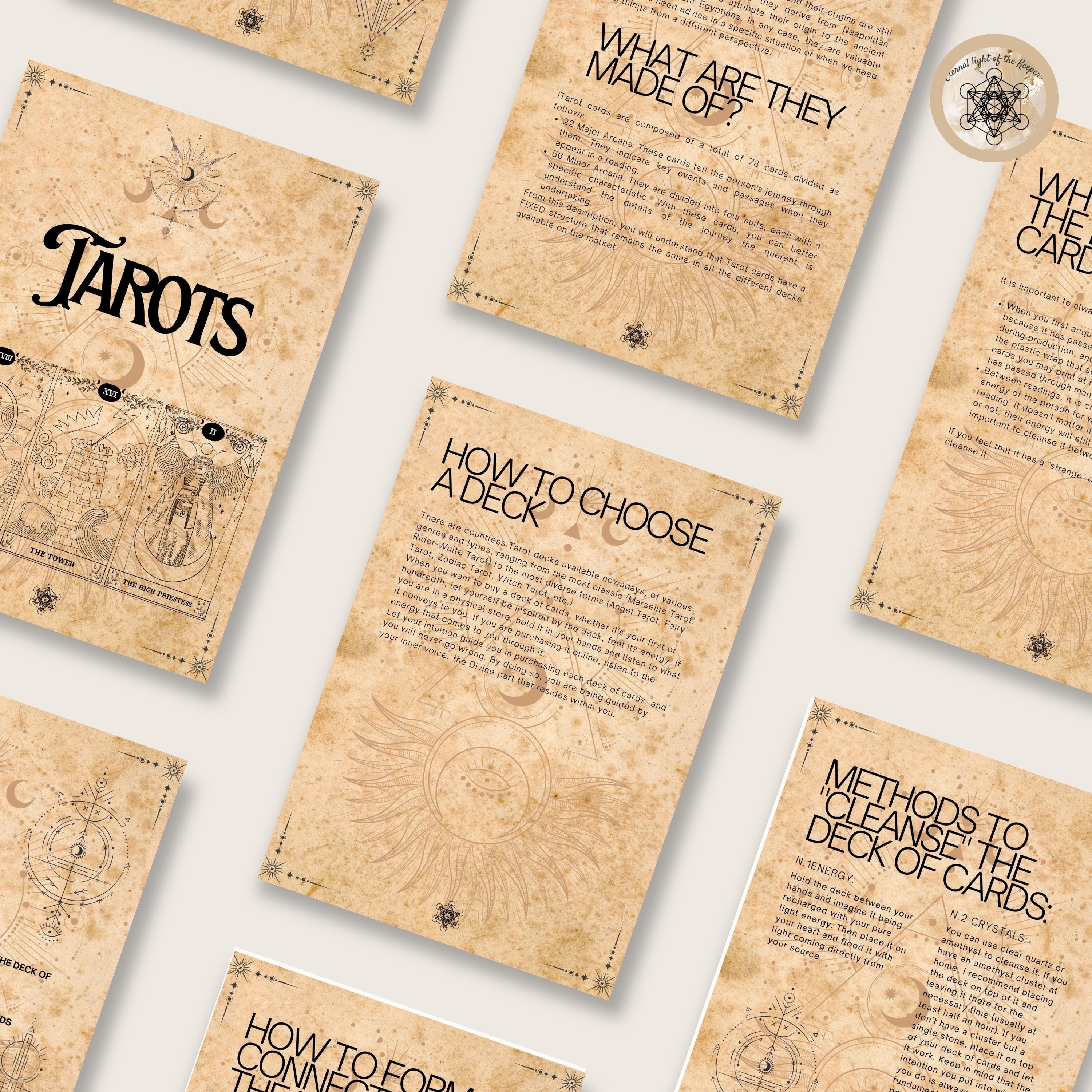 Printable Tarots for Beginners Guide Comprehensive A4 PDF Guide to ...