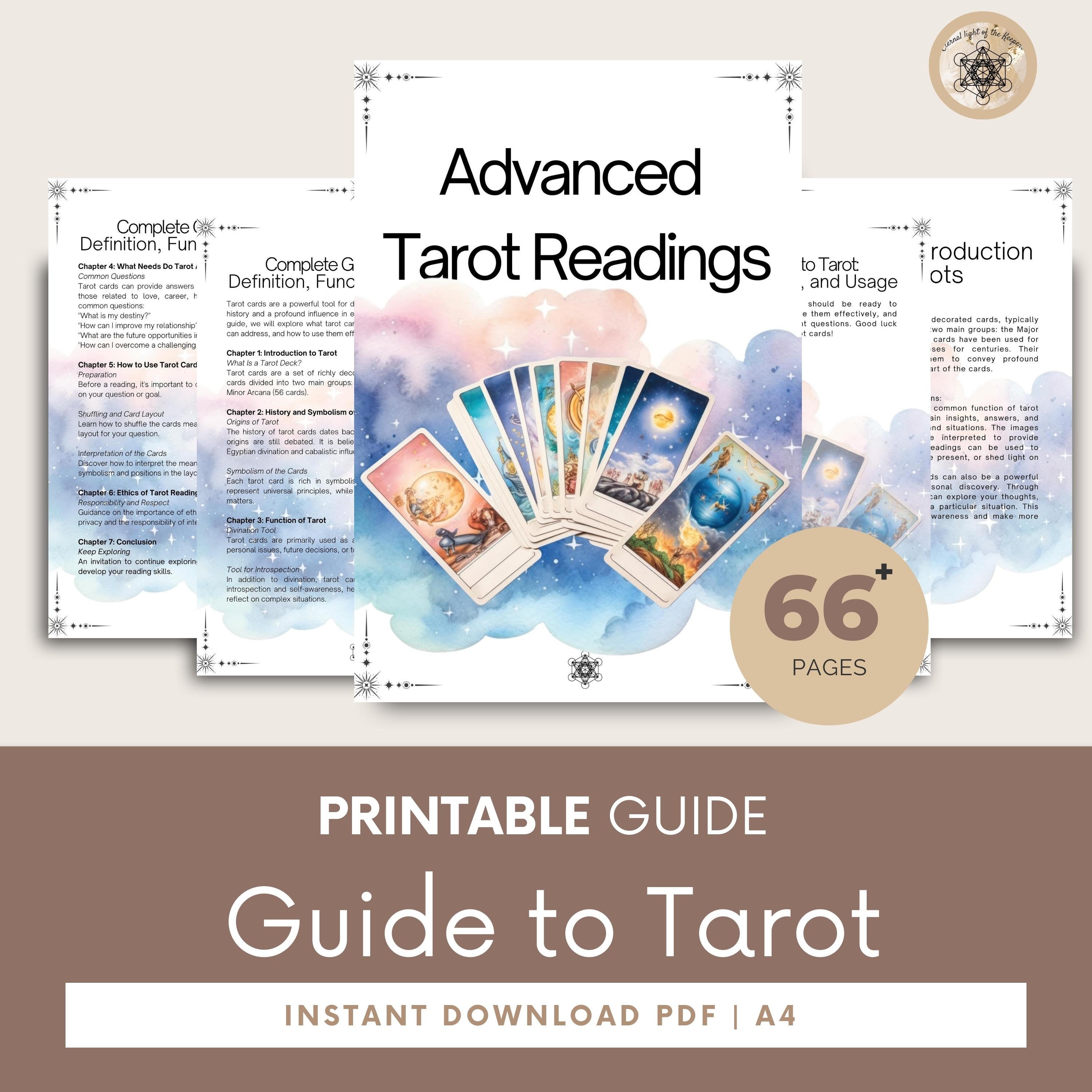 Printable Tarots Guide - Engaging PDF Guide on Tarot Card Reading ...